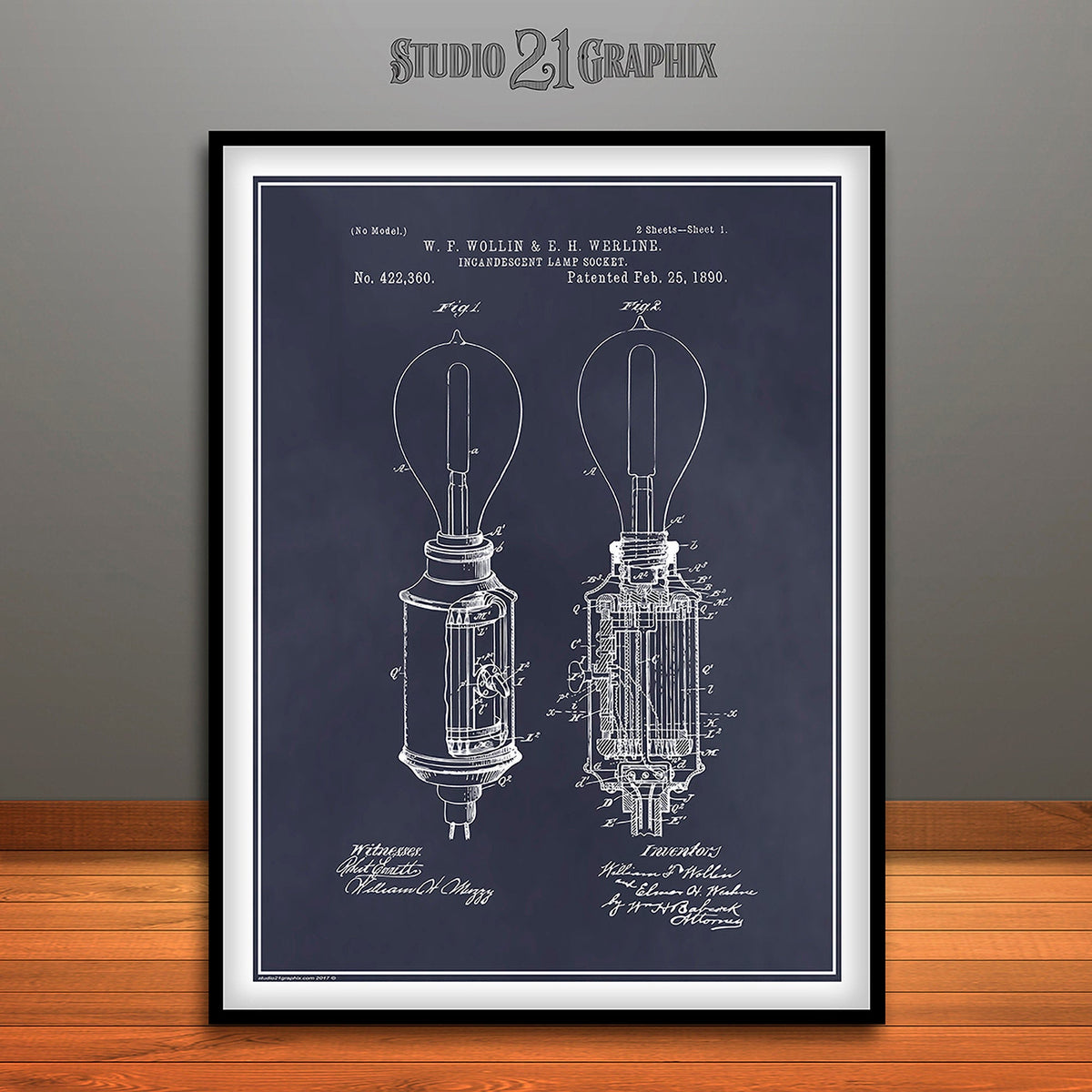 Thomas Edison Light Bulb Blueprints