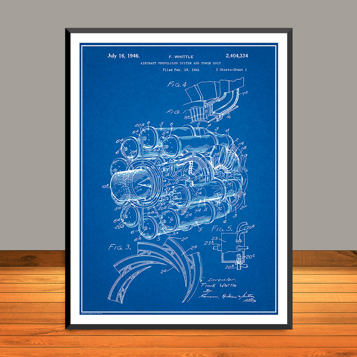 1941 Jet Engine Patent Print - UNFRAMED – Studio 21 Graphix