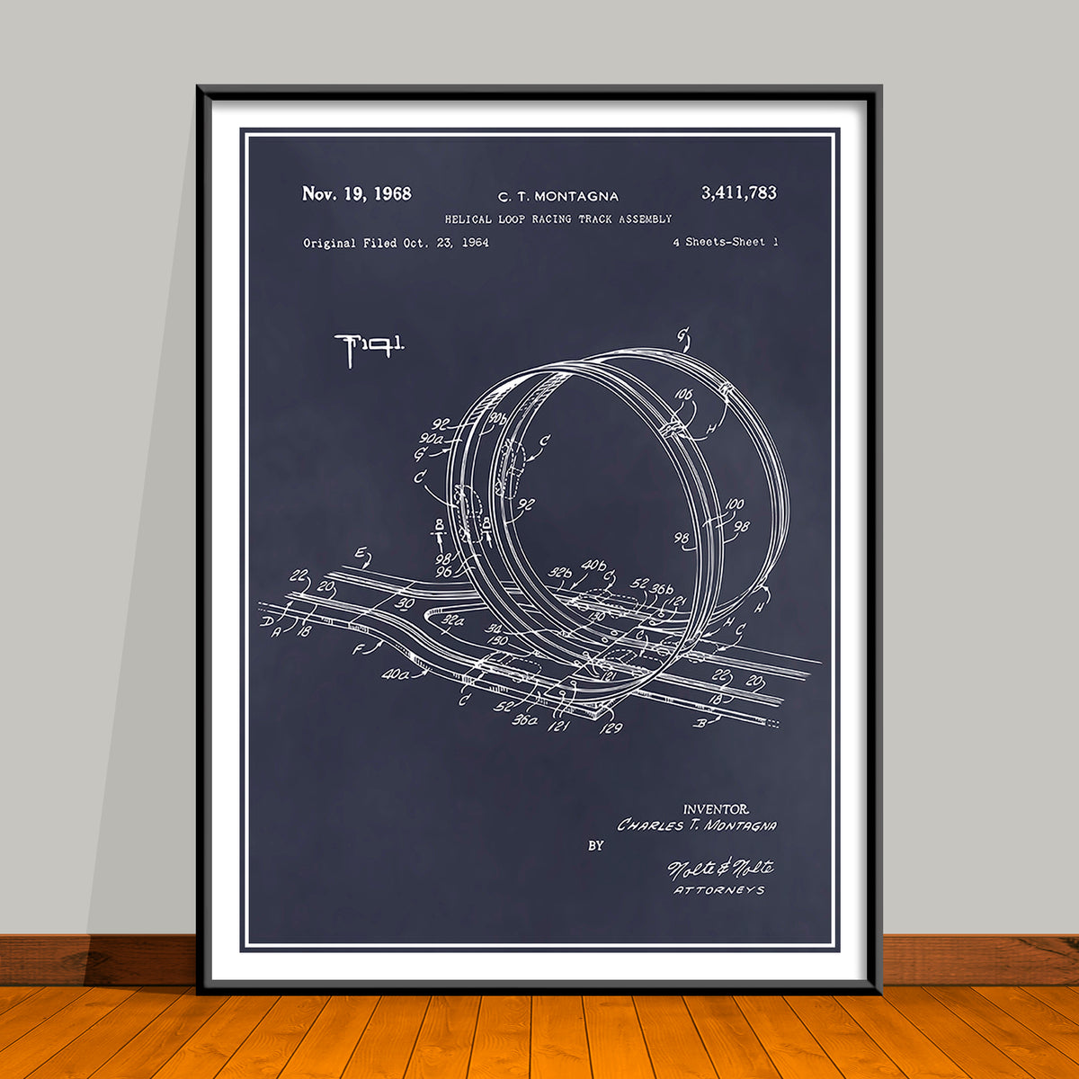 1964 Hot Wheels Loop Racing Track Patent Print - UNFRAMED – Studio 21 ...