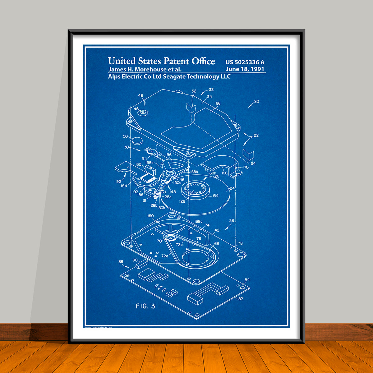 1991 Seagate Computer Hard Drive Patent Print - UNFRAMED – Studio 21 ...