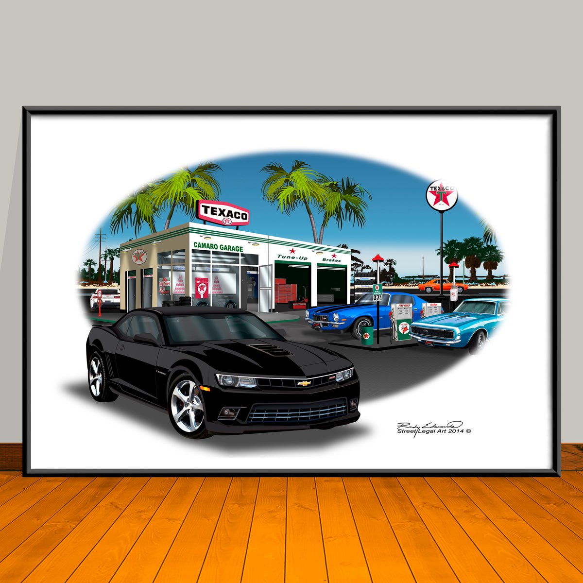 2014 Chevrolet Camaro SS Garage Muscle Car Art Print 13" X 19" UNFRAME ...