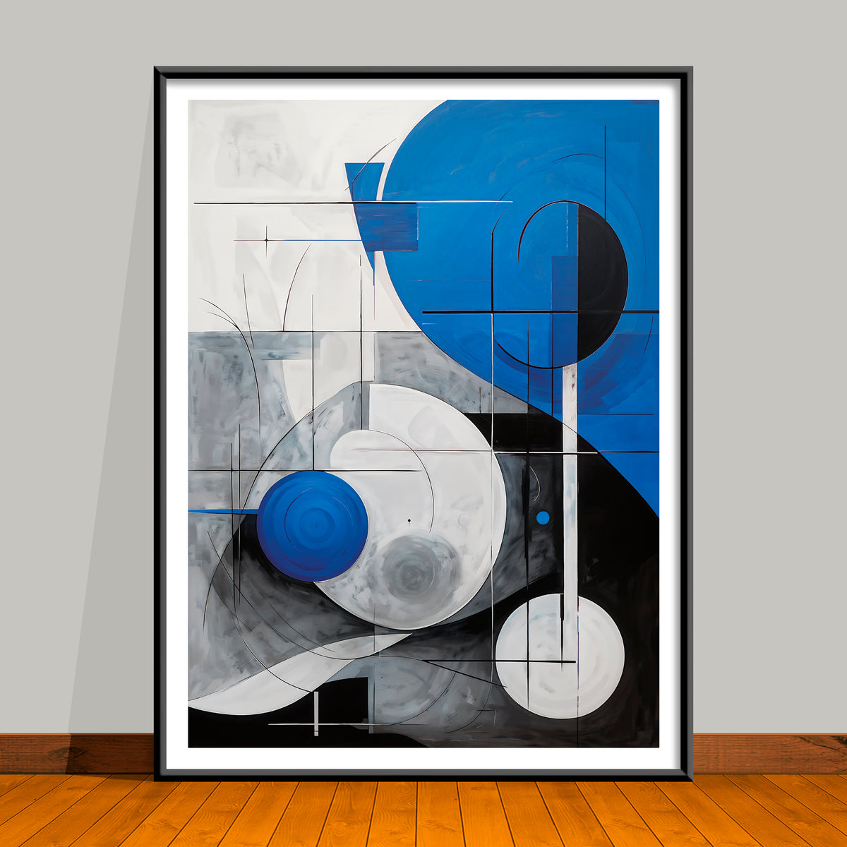 Blue Abstract Art Print, Home Decor, Giclee print, Geometric Artwork ...