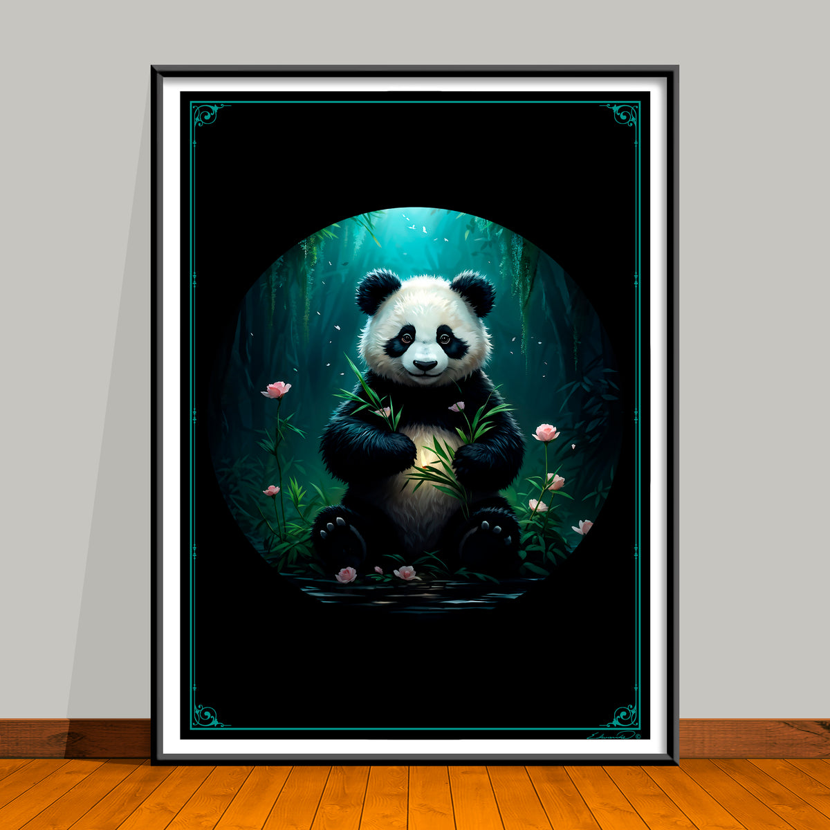 Moody Whimsical Panda Art Print | Dark Cottagecore | Whimsigoth | Wild ...