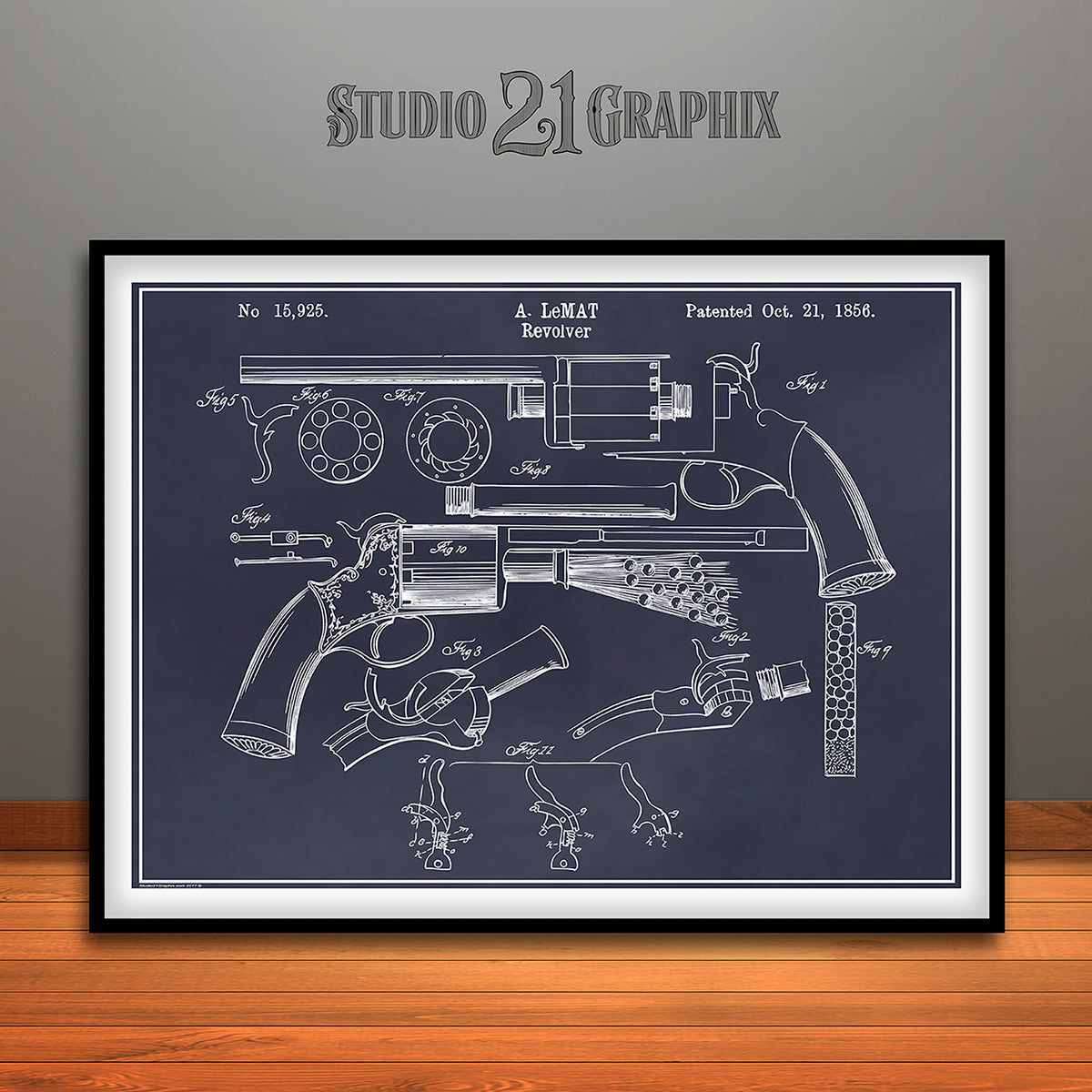 1856 LeMat Revolver Patent Print - UNFRAMED – Studio 21 Graphix