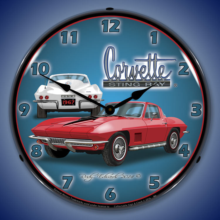 1967 Corvette Stingray LED Clock – Studio 21 Graphix