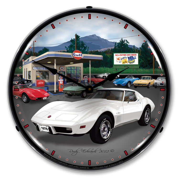 1976 Corvette LED Clock – Studio 21 Graphix