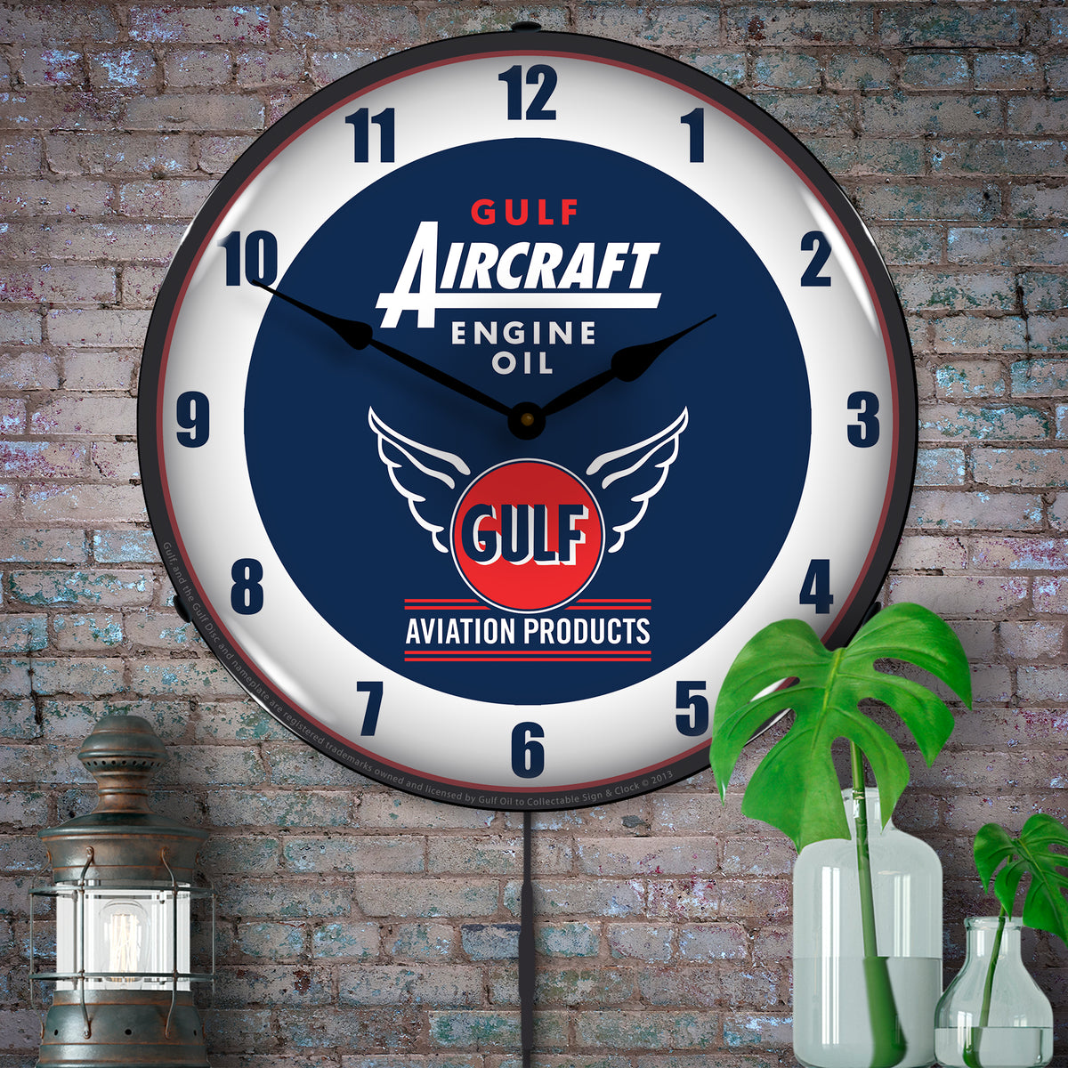 Gulf Aircraft Engine Oil Aviation LED Clock – Studio 21 Graphix