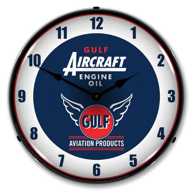 Gulf Aircraft Engine Oil Aviation LED Clock – Studio 21 Graphix