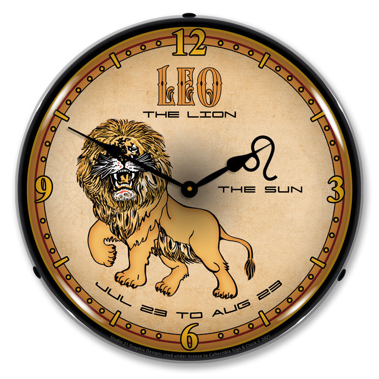 Leo Zodiac LED Clock – Studio 21 Graphix