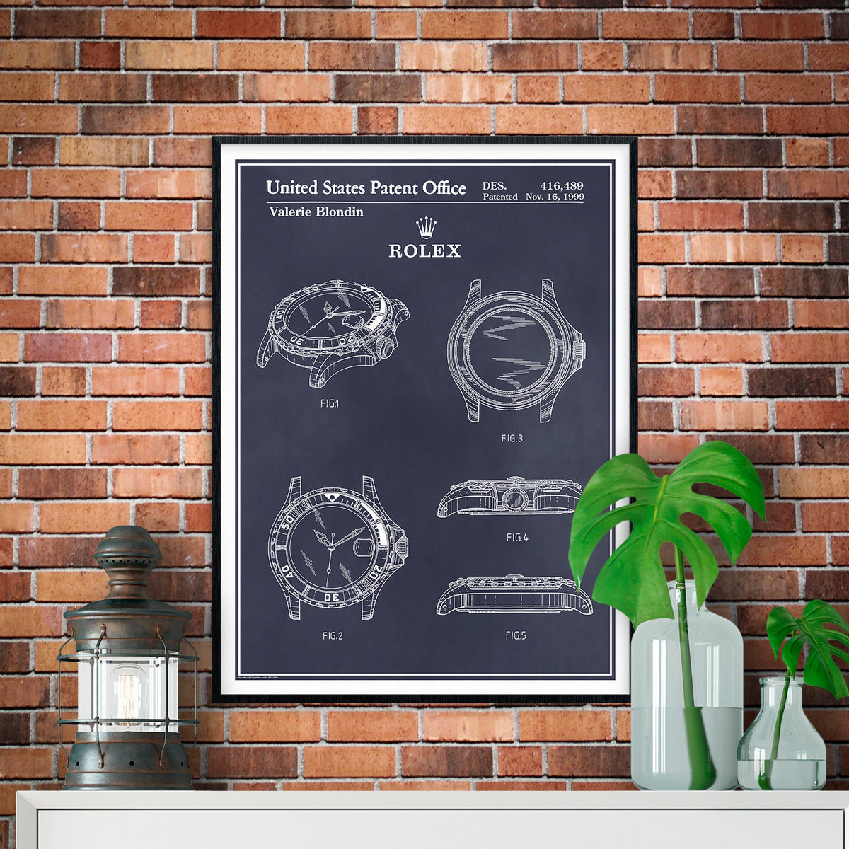 Rolex Diving Watch Patent Print - UNFRAMED – Studio 21 Graphix