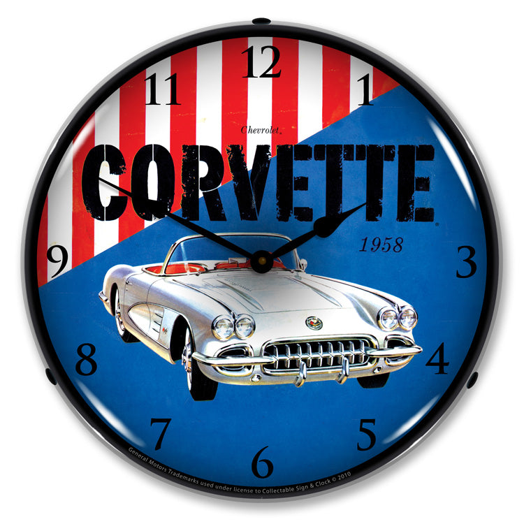 1958 Corvette LED Clock – Studio 21 Graphix
