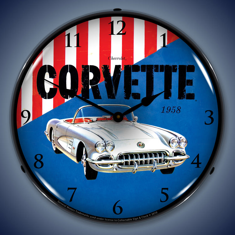 1958 Corvette LED Clock – Studio 21 Graphix