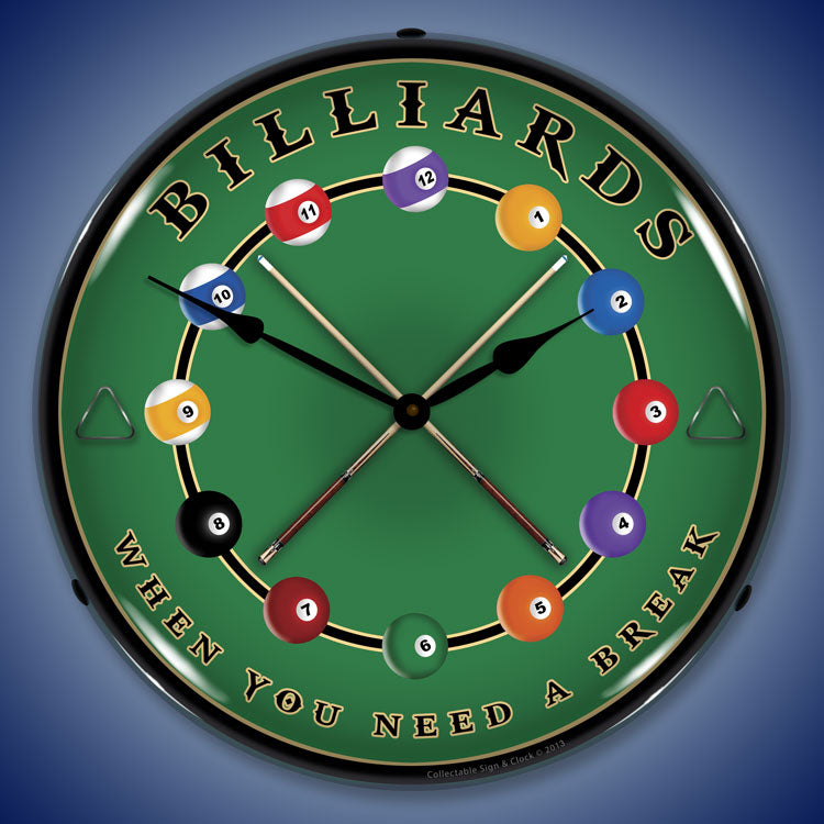 Billiards LED Clock – Studio 21 Graphix